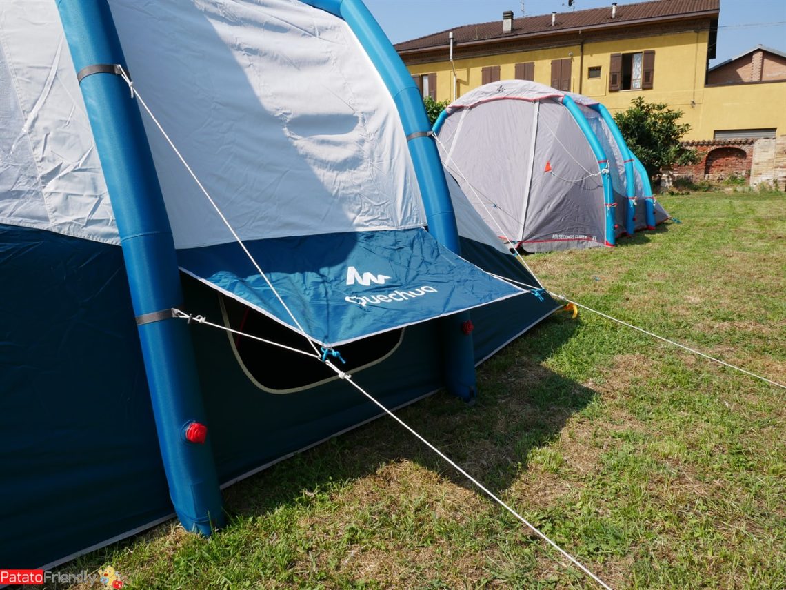 Tenda gonfiabile Decathlon in campeggio: Air Seconds Family 4.1, 5.2 o ...