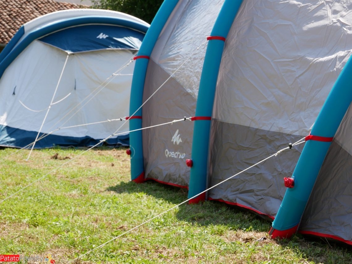 Tenda gonfiabile Decathlon in campeggio: Air Seconds Family 4.1, 5.2 o ...